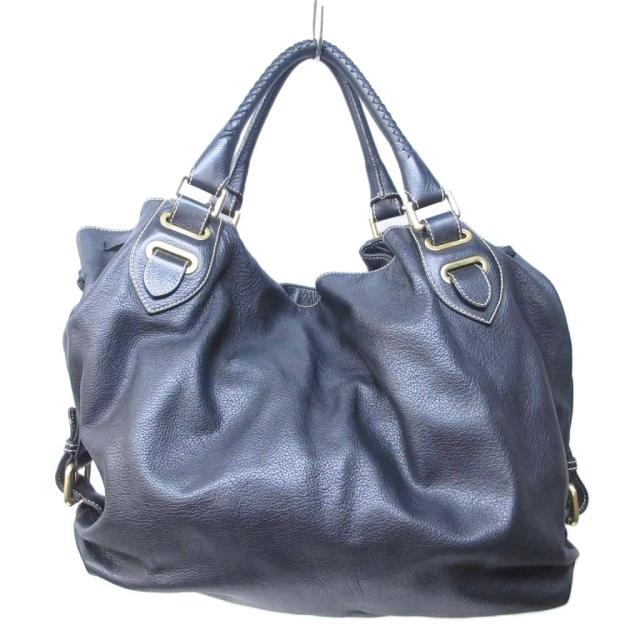 【中古】バリー BALLY 美品 VILDA オールレザー トートバッグ ハンドバッグ フラップ開閉 ゴールド金具 黒 ブラック