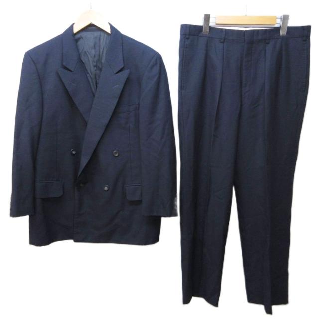 【中古】バーバリーズ Burberrys ヴィンテージ セットアップ スーツ ウール ダブル ジャケット パンツ 約L IBO85