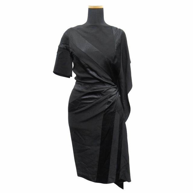 【中古】未使用品 21aw バーバリー ロンドン ユニオンフラッグ グラフィック ワンピース ドレス アシンメトリー▽７