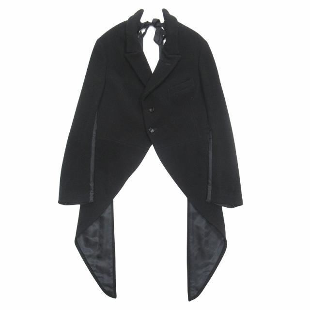 【中古】美品 11aw コムデギャルソン メルトンウール モーニング コート ジャケット ハイブリッドファッション期▼７