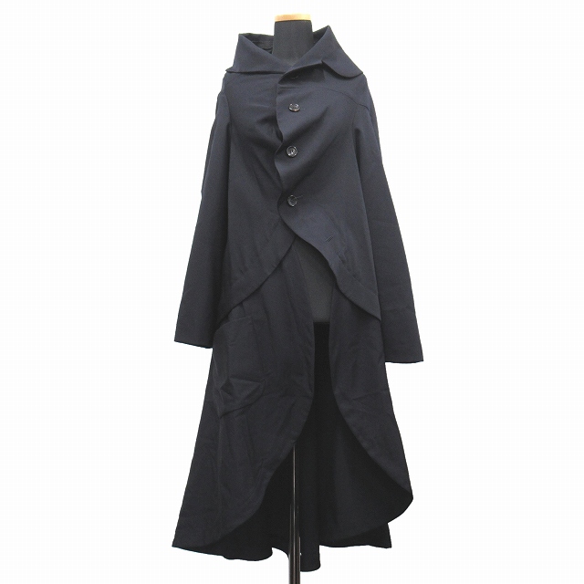 【中古】美品 16SS コムデギャルソン COMME des GARCONS 変形 アシンメトリー テール コート ジャケット ブルゾン