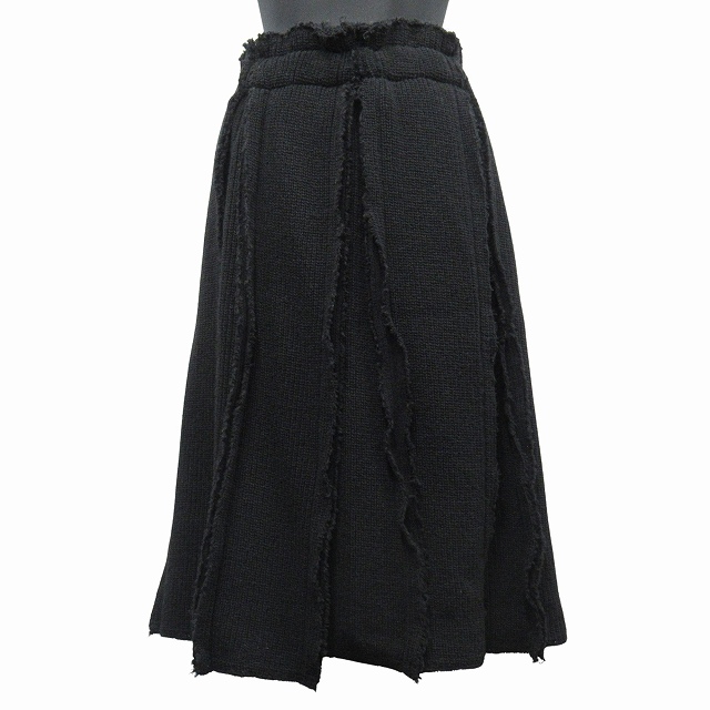 【中古】美品 14AW コムデギャルソン COMME des GARCONS モンスター期 断ち切り ニット イージー フレア スカート