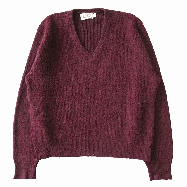 【中古】60's ロブスコット Rob Scot モヘヤ モヘア ニット セーター カットソー 長袖 Vネック オールド ヴィンテージ