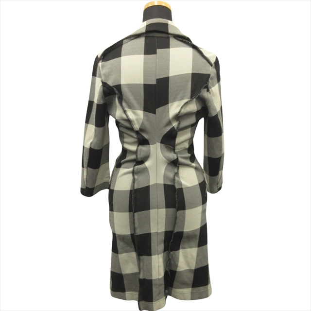 【中古】12ss コムコム コムデギャルソン COMME des GARCONS バックギャザー オープンカラー コート ジャケット