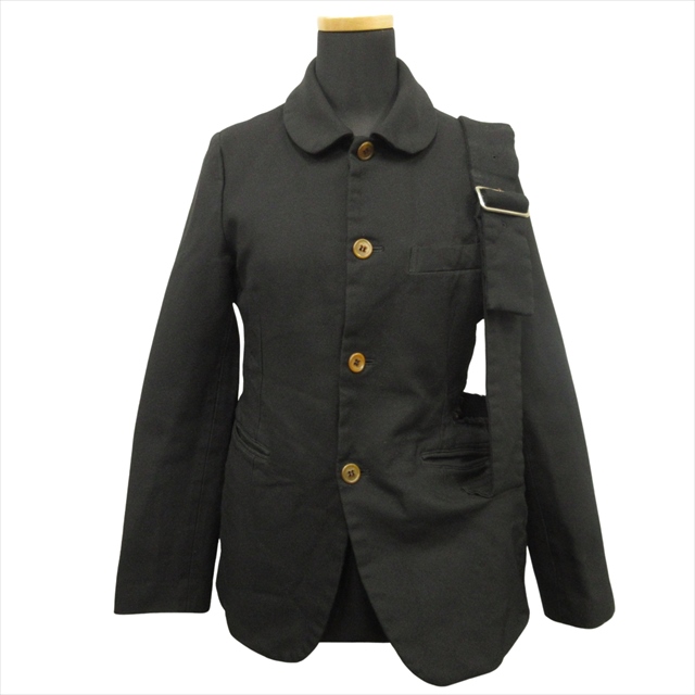 【中古】16aw コムデギャルソン COMME des GARCONS ポリ縮絨 カットオフ ベルテッド ジャケット ブルゾン コート