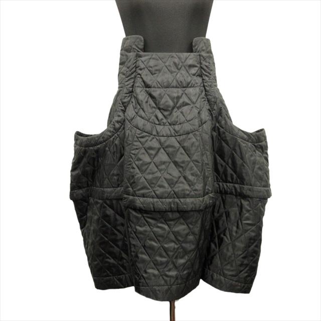 【中古】美品 16aw コムデギャルソン COMME des GARCONS キルティング 変形デザイン スカート フレア 中綿