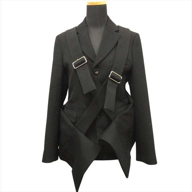 【中古】美品 16aw コムデギャルソン COMME des GARCONS ベルテッド チェスター コート ジャケット ブルゾン