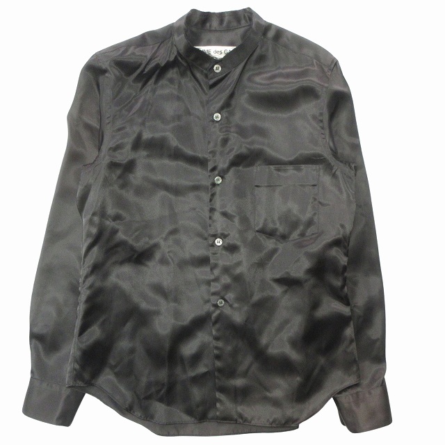 【中古】16AW コムデギャルソン COMME des GARCONS 18世紀のパンク期 サテン スタンドカラー シャツ カットソー 長袖