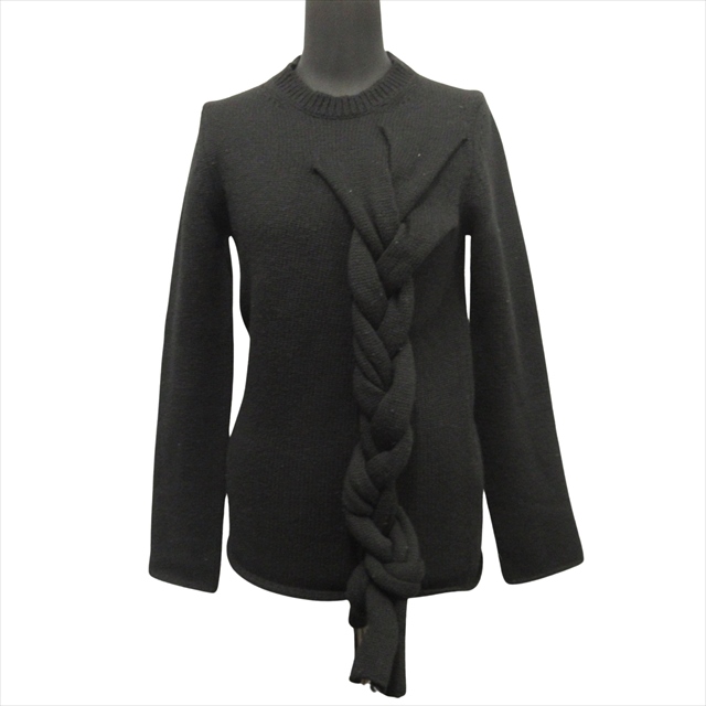 【中古】14aw コムデギャルソン COMME des GARCONS 三つ編み ロープ ニット セーター クルーネック ウール アーカイブ