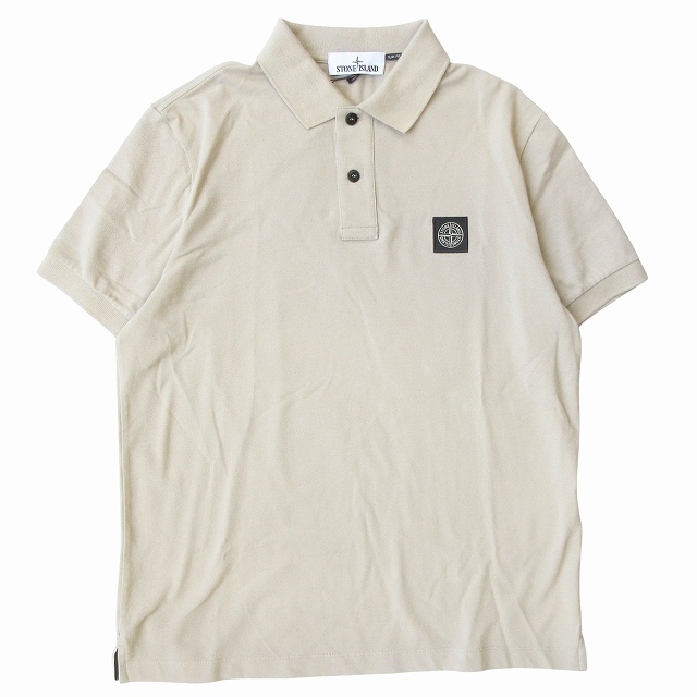 【中古】未使用品 ストーンアイランド STONE  ポロシャツ カットソー 半袖 ロゴ ワッペン 10152SC17 サイズM