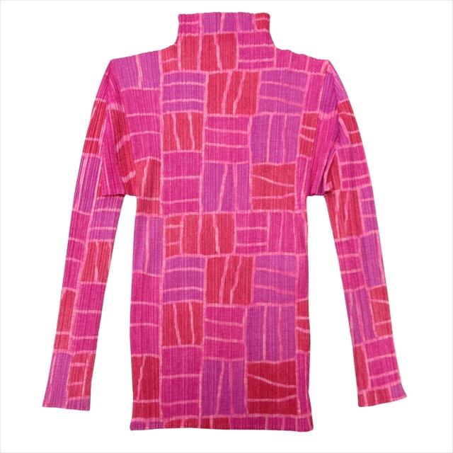 【中古】美品 98aw プリーツプリーズ PLEATS PLEASE イッセイミヤケ ISSEY MIYAKE ハイネック カットソー Tシャツ
