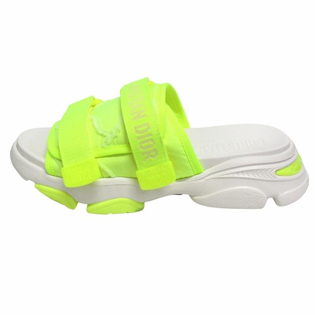 【中古】未使用品 2022年 クリスチャンディオール Dワンダー スライド サンダル ロゴ ベルト シューズ 25cm■２