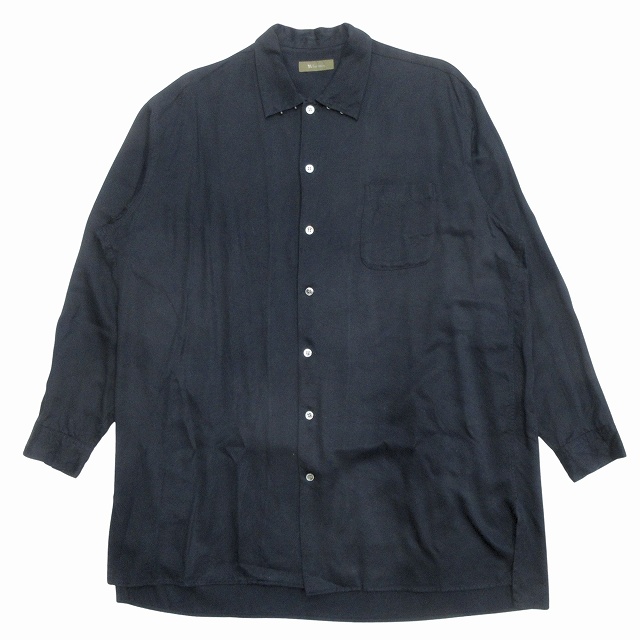 【中古】美品 02AW ワイズフォーメン Y's for men ヨウジヤマモト オーバーサイズ ワイド ロング シャツ カットソー