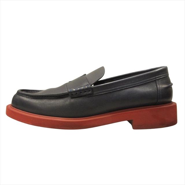 【中古】美品 エルメス HERMES モカシン ギヨーム Guillaume ローファー ドレス シューズ 靴 バイカラー 42 27cm