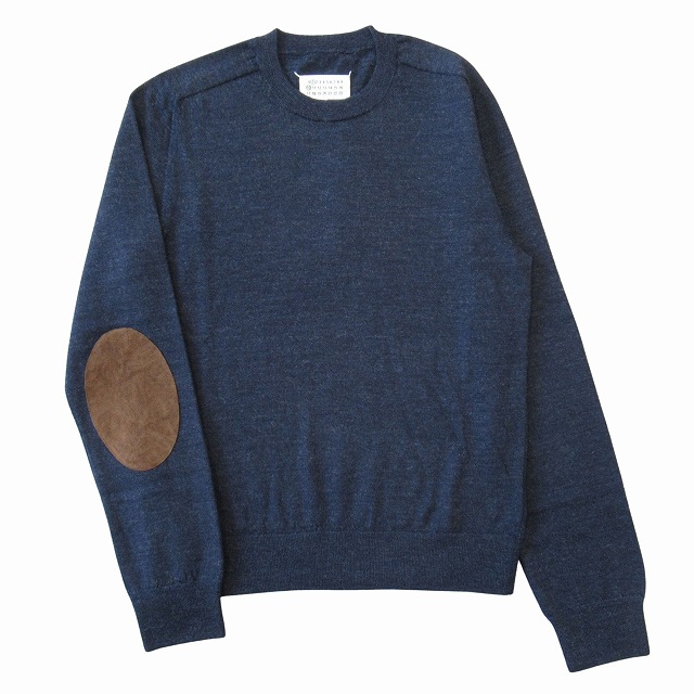 【中古】未使用品 25AW メゾンマルジェラ 1 10 Maison Margiela 1 10 エルボーパッチ ウール セーター ニット サイズL