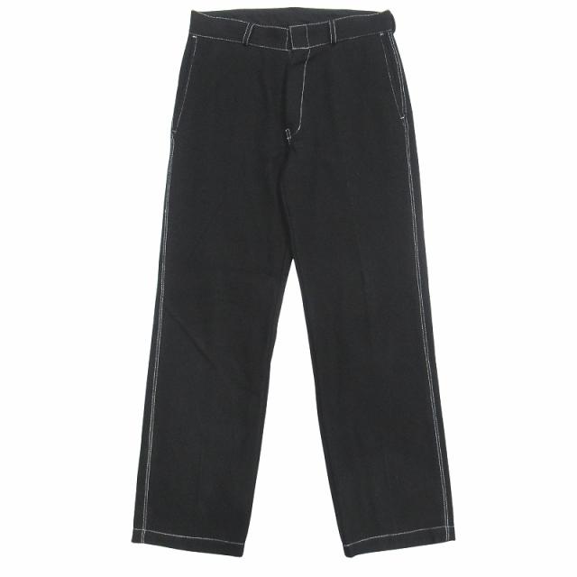 【中古】22aw 美品 ベイシックス BASICKS スーパーファインウール リラックス トラウザー パンツ ハート刺繍