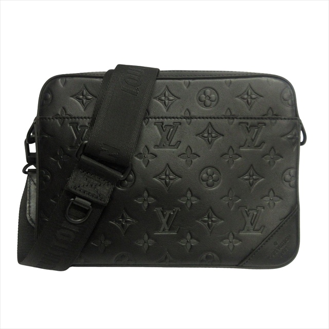 【中古】美品 ルイヴィトン LOUIS VUITTON モノグラム シャドウ デュオ メッセンジャー バッグ 鞄 ショルダー ロゴ