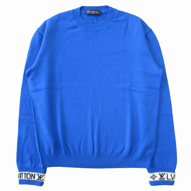 【中古】極美品 21AW ルイヴィトン LOUIS VUITTON LVカフス カシミヤ ニット セーター カットソー 長袖 サイズL