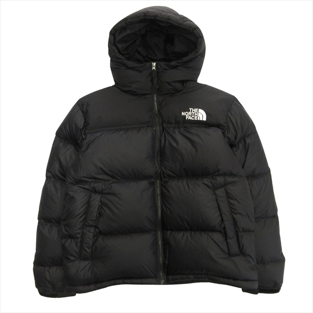 【中古】美品 ザノースフェイス THE NORTH FACE ヌプシフーディー ダウン ジャケット ブルゾン パーカー ロゴ