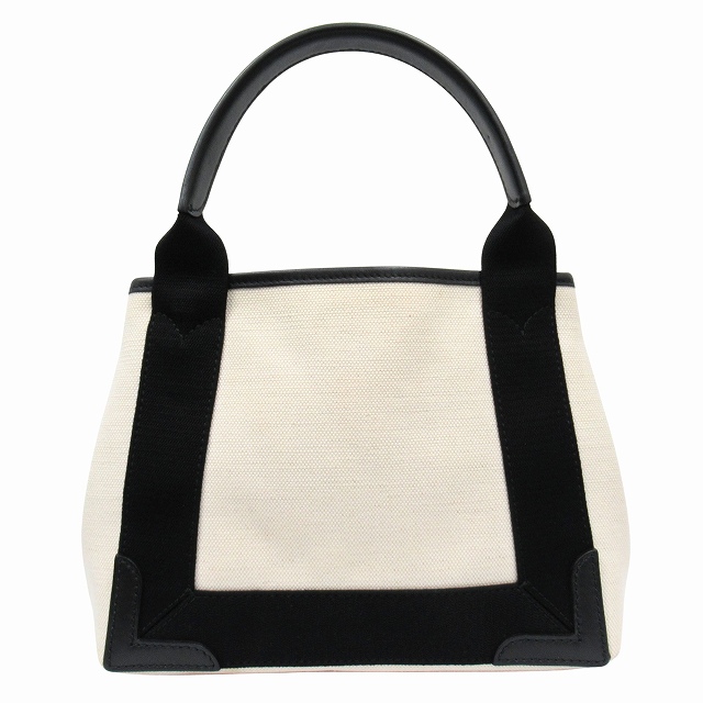 【中古】バレンシアガ BALENCIAGA "CABAS" カバス XS 2way ショルダー ハンド バッグ キャンバス レザー ロゴ 390346