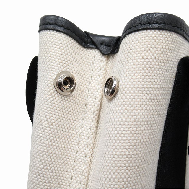 【中古】バレンシアガ BALENCIAGA "CABAS" カバス XS 2way ショルダー ハンド バッグ キャンバス レザー ロゴ 390346