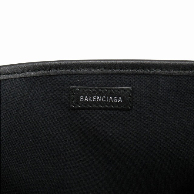 【中古】バレンシアガ BALENCIAGA "CABAS" カバス XS 2way ショルダー ハンド バッグ キャンバス レザー ロゴ 390346
