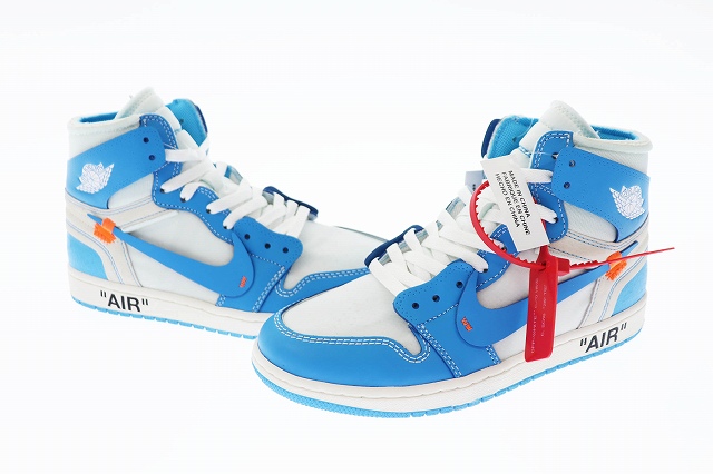 【中古】ナイキ NIKE ×OFF WHITE THE TEN AIR JORDAN 1 HIGH NRG UNC エア ジョーダン 25.5 ☆AA★▲■ 211008/106
