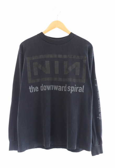 【中古】ヴィンテージ VINTAGE 90s NINE INCH NAILS ナインインチネイルズ THE DOWNWARD SPIRAL HALO EIGHT L/S Tee