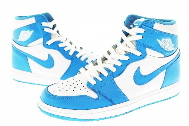 【中古】ナイキ NIKE AIR JORDAN 1 RETRO HIGH OG UNC エアジョーダン1 ハイ 555088-117 26.5 ブルー ▲25012