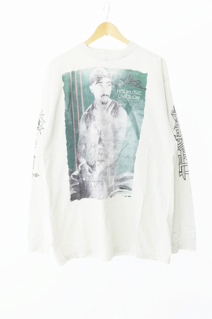 【中古】ヴィンテージ VINTAGE 90s 1997 2PAC HIS MUSIC LIVES ON 長袖 Tシャツ バンドT 241207