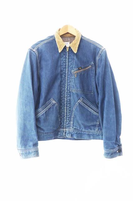 【中古】リー LEE 60s 70s ヴィンテージ TALON ジッパー 裏地ブランケット デニム ジャケット 191-LB 36 インディゴ