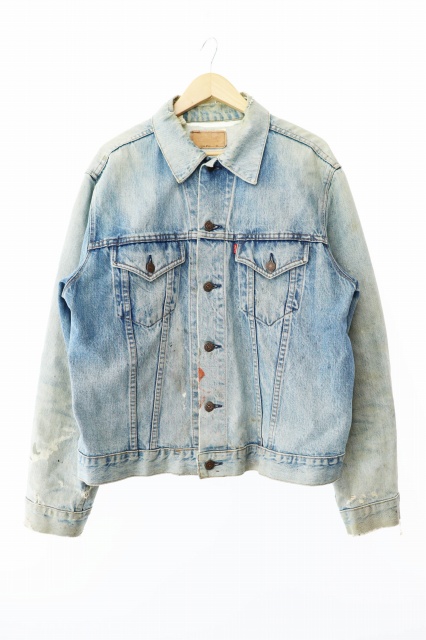 【中古】リーバイス Levi's 80s 75505 0217 ヴィンテージ カナダ製 ビッグサイズ ボロ デニム ジャケット 48 250326