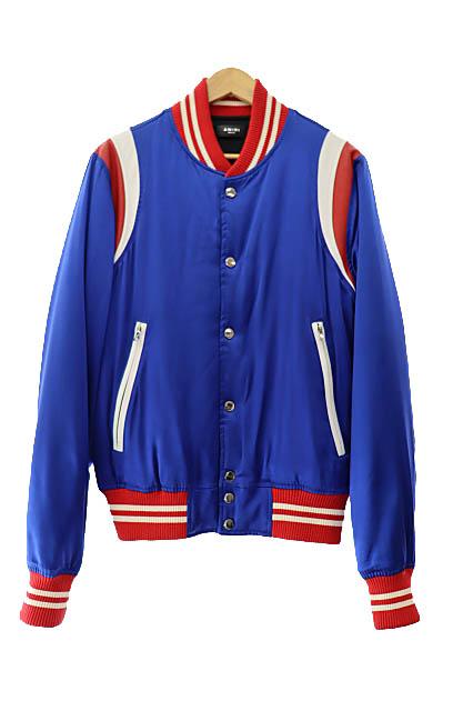 【中古】アミリ AMIRI Varsity Baseball Bomber Jacket バーシティ ベースボール ボンバー ジャケット M 青 241229