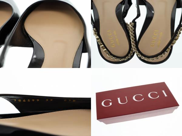 中古】グッチ GUCCI 24AW シニョリーア スリングバック フラット