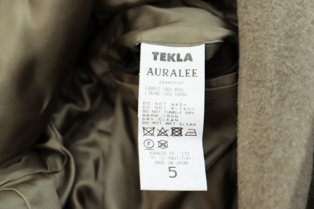 中古】オーラリー AURALEE ×TEKLA テクラ 24AW ROBE COAT ローブコート