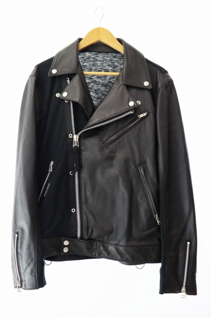 【中古】アンダーカバー UNDERCOVER 24SS ハトメ ダブル ライダース ジャケット UC1D4206 2 ブラック ☆AA★ 250225
