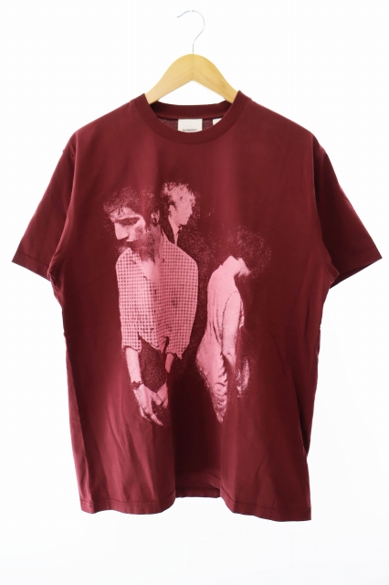 【中古】バーバリー フォト グラフィック プリント 半袖Tシャツ 8071180 XS ディープクリムゾン☆AA★■