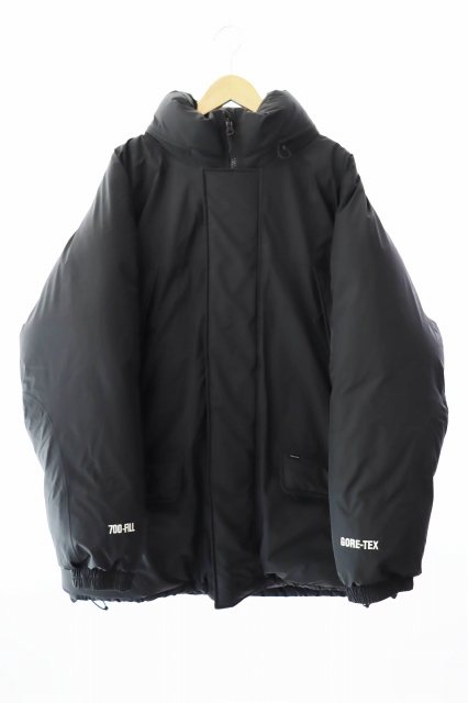 【中古】シュプリーム SUPREME 18AW バック ロゴ ゴアテックス ダウン パーカー ジャケット XL 黒 ブラック