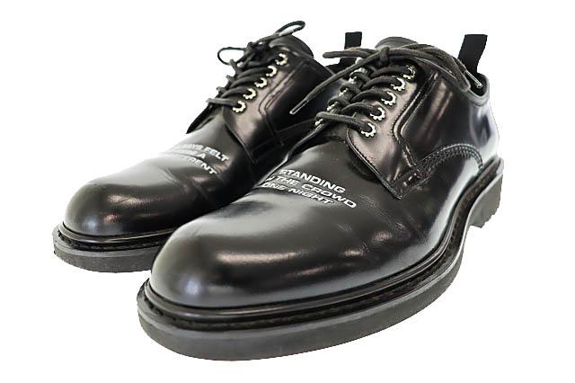 【中古】ディオール Dior 18SS Lettering Derby Shoes レターリング ダービー ドレス シューズ 18EBM 42 黒▲■250330