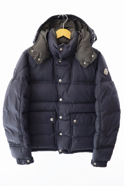 【中古】モンクレール MONCLER BREL GIUBBOTTO ロゴ ワッペン ダウン ジャケット A20914189505 1 ネイビー ...