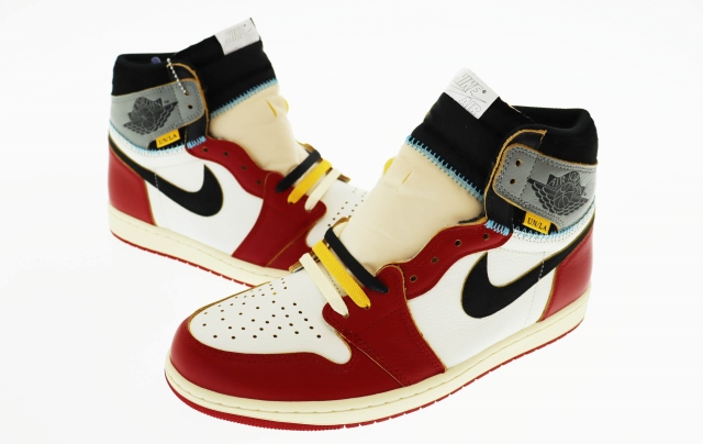 【中古】NIKE ×UNION  AIR JORDAN 1 RETRO HIGH OG Chicago HV8563-600 29 レッド ホワイト 中古▲■ 250409  メンズ