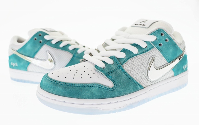 【中古】×APRIL SKATEBOARDS SB DUNK LOW PRO QS ダンク ロー プロ FD2562-400 26.5 ホワイト グリーン  中古▲■250409