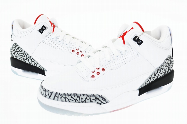 【中古】ナイキ NIKE AIR JORDAN 3 RETRO NRG DUNK CONTEST Free Throw Line White Cement 923096-101 ▲■250505