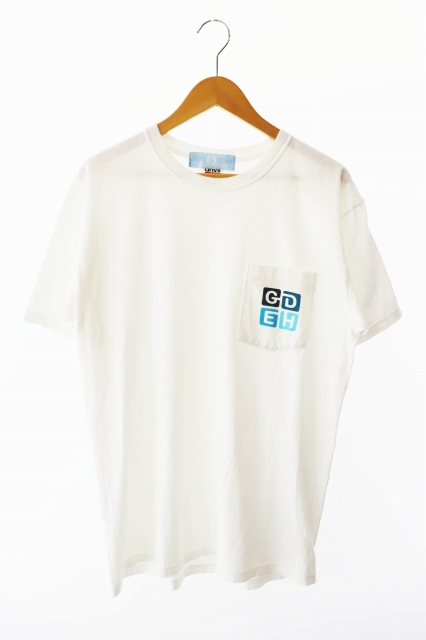 【中古】グッドイナフ GOODENOUGH 90s archive Pocket アーカイブ ポケット ロゴ 半袖Tシャツ L 白 ホワイト☆AA★●