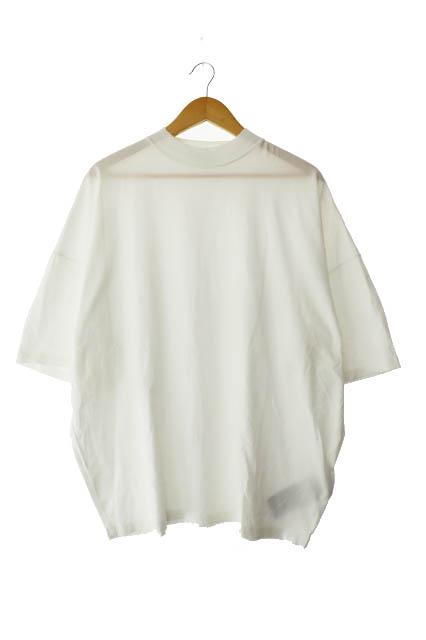 【中古】ジルサンダー JIL SANDER T-SHIRT CN SS 無地 モックネック 半袖 Tシャツ J21GC0005 S白ホワイト☆AA★250524