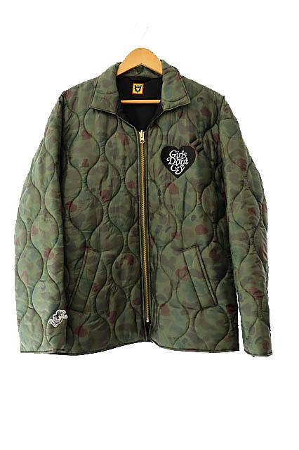 【中古】ヒューマンメイド HUMAN MADE × ガールズドントクライ 23SS HEART CAMO JACKET カモ 中綿 ジャケット 250524