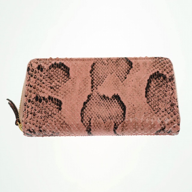 中古】グッチ GUCCI GGマーモント ダブルG パイソン ジップアラウンド