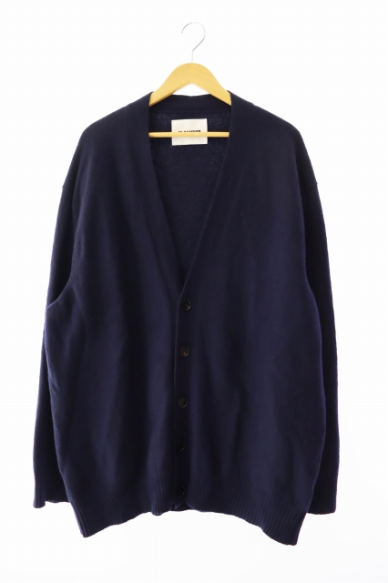 【中古】ジルサンダー JIL SANDER WOOL CARDIGAN ウール カーディガン J22HP0005 46 紺 ネイビー ☆AA★ 250612