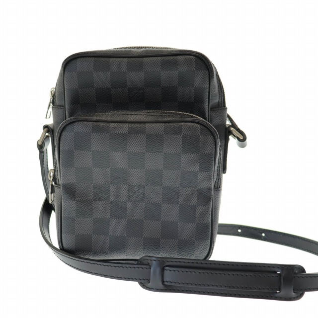 【中古】ルイヴィトン ダミエ グラフィット レム ダミエキャンバス ショルダーバッグ N41446 ブラック☆AA★▲■250630