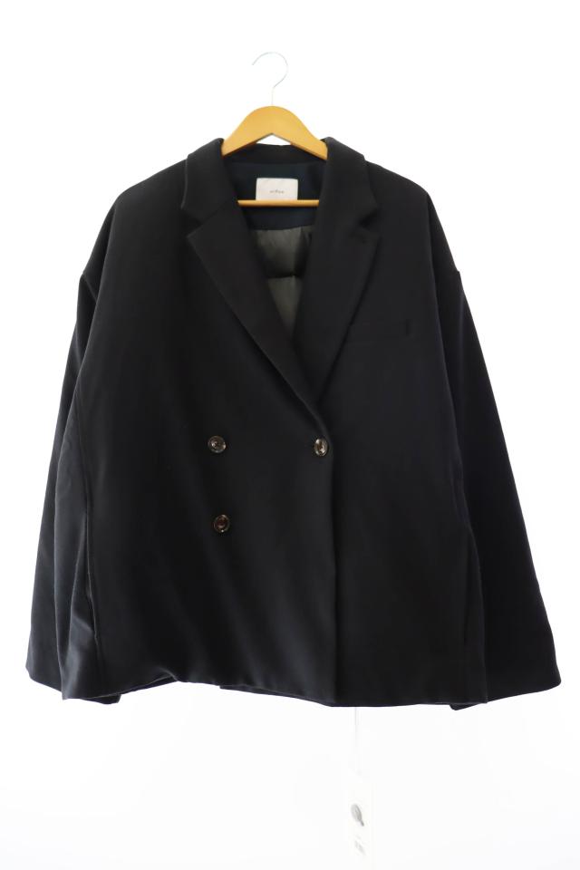 【中古】miffew ミフュー ダブル ブレステッド テーラード ダウン ジャケット 3 黒 ブラック ●■ 250619